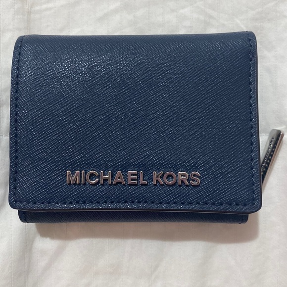 Michael Kors | Bags | Small Blue Michael Kors Wallet | Poshmark